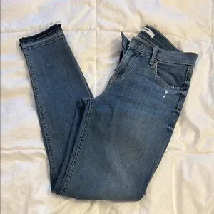 GRLFRND | Jeans | Grlfrnd Candice Blue Skinny Jeans With Distressed ...